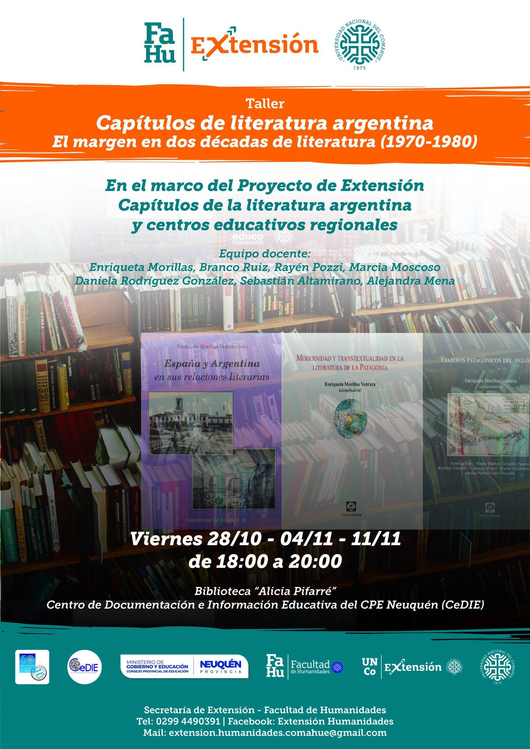 Capítulos de literatura argentina en el CeDIE – CeDIE