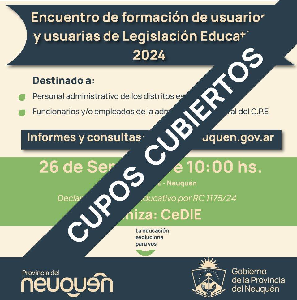 Cupos cubiertos – CeDIE